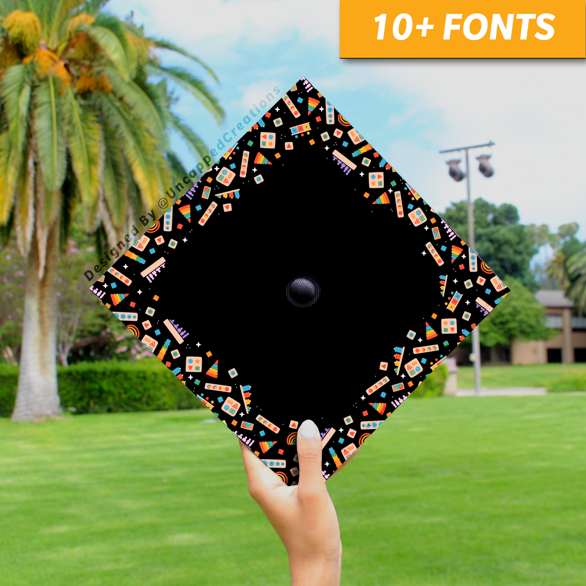 Early Childhood Education Grad Cap - PRINTED Topper – Uncapped Creations