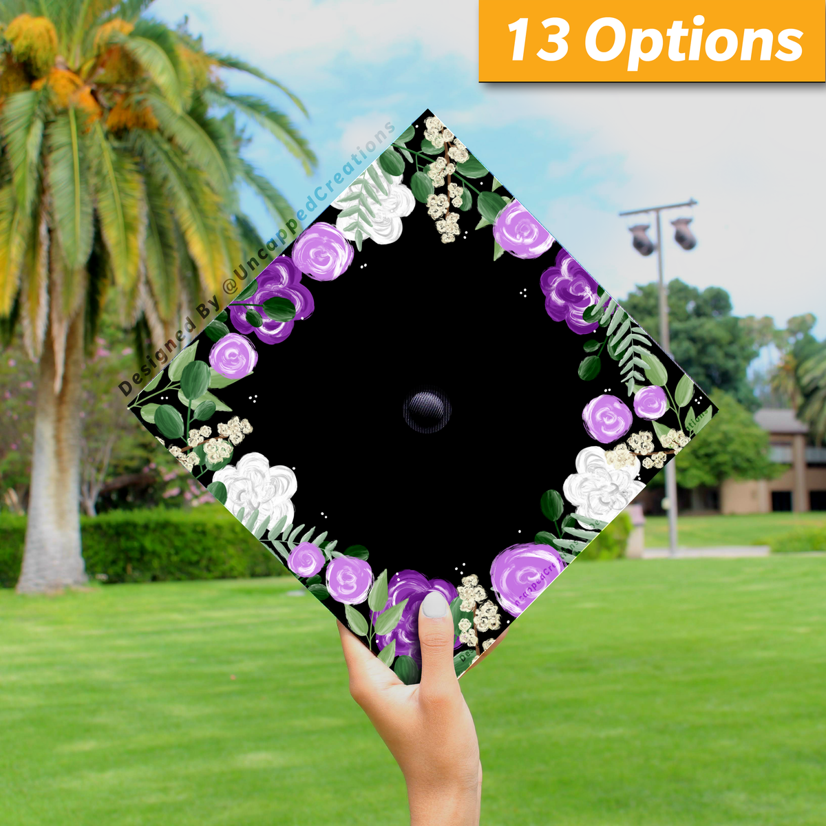 Flower Grad Cap - PRINTED Topper – Uncapped Creations