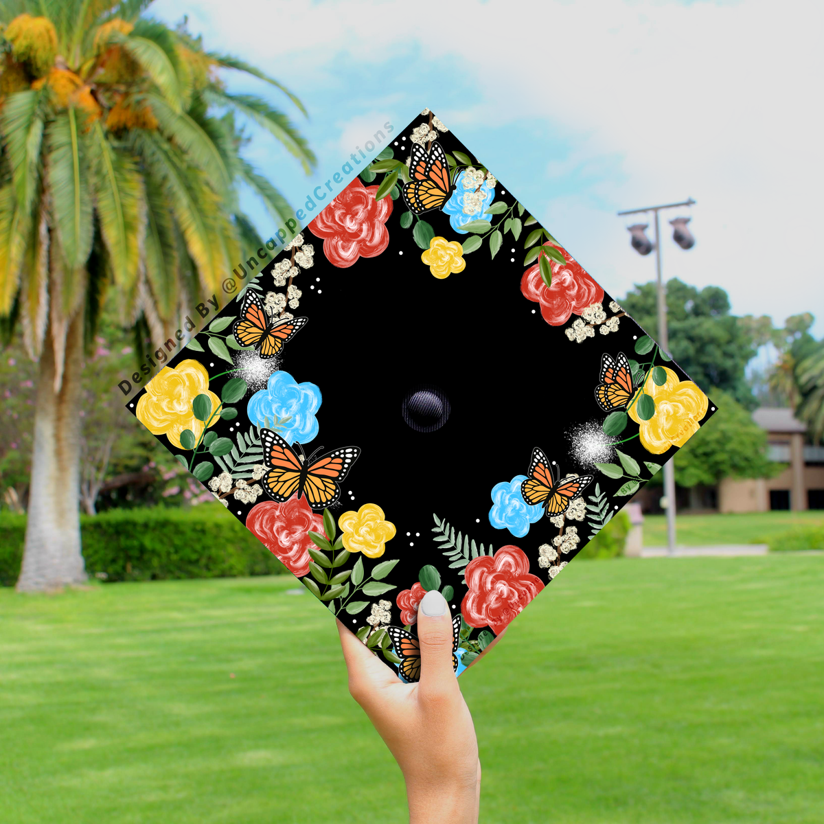 Flower Grad Cap - PRINTED Topper – Uncapped Creations