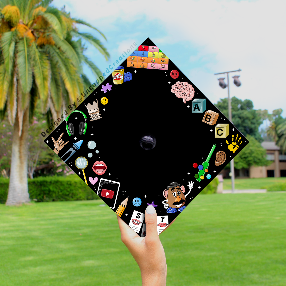 SLP Grad Cap - PRINTED Topper – Uncapped Creations