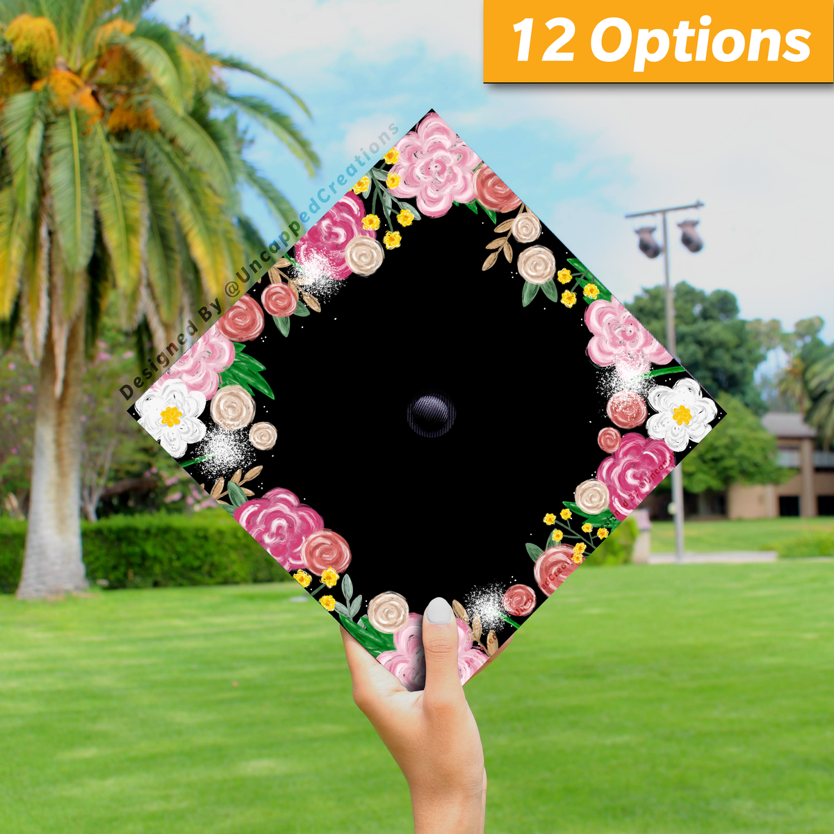 Flower Grad Cap - PRINTED Topper – Uncapped Creations