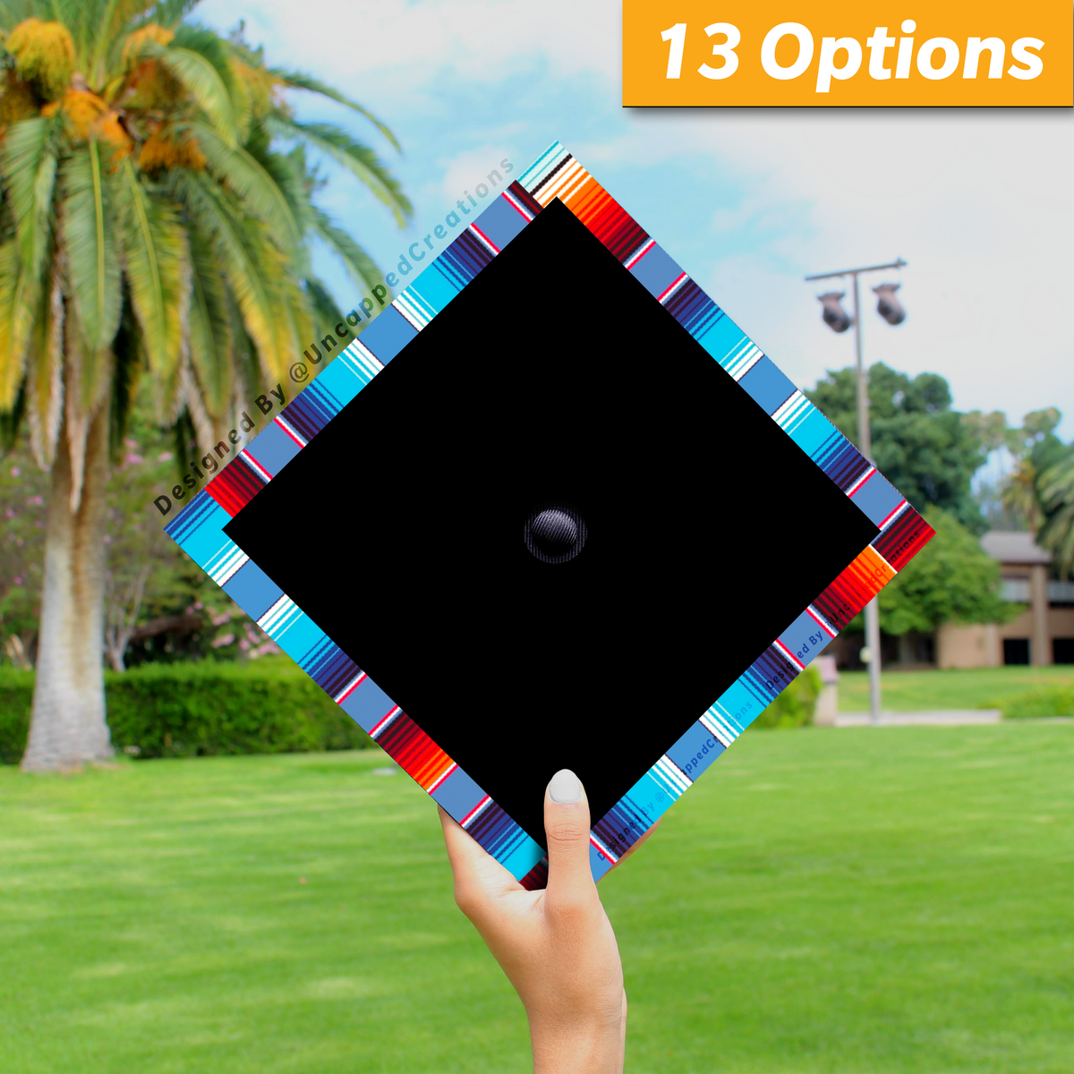 Sarape Border Grad Cap - PRINTED Topper – Uncapped Creations