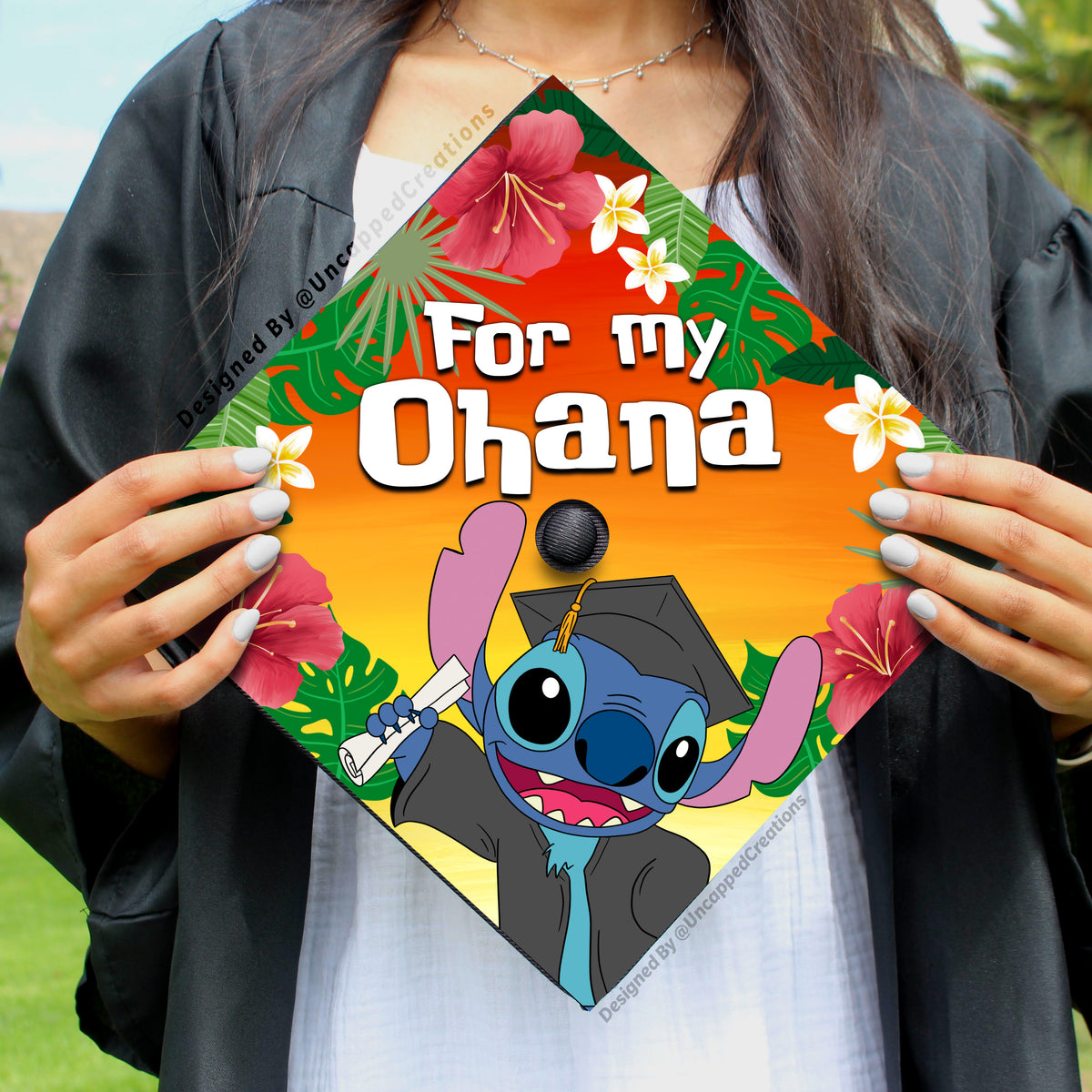 Ohana Grad Cap - PRINTED Topper – Uncapped Creations