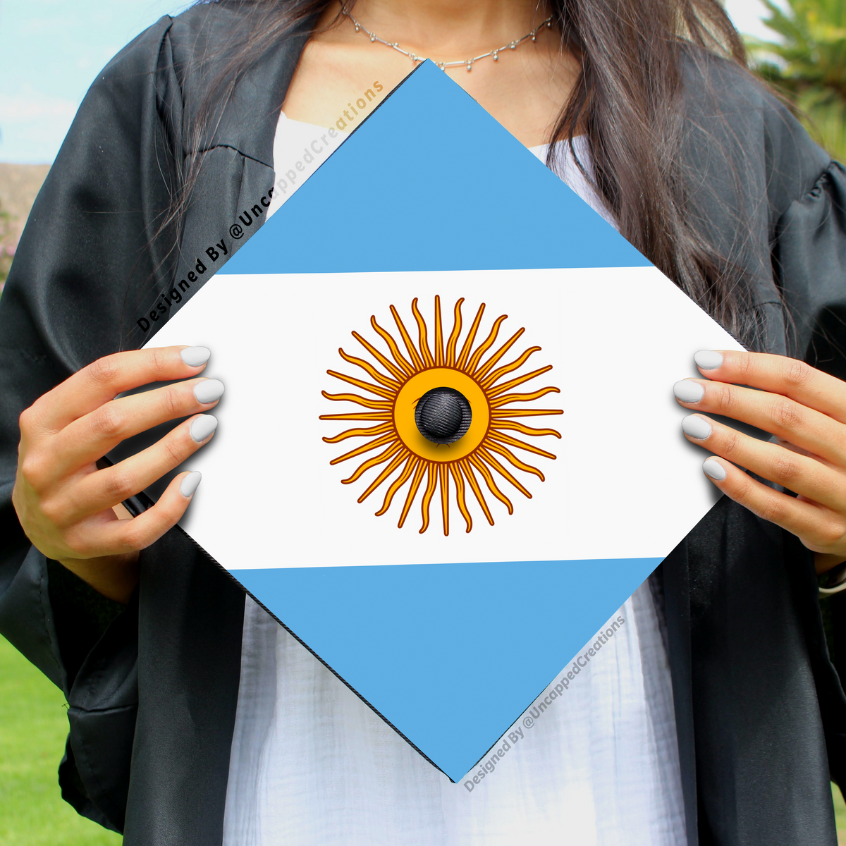Argentina Flag Grad Cap - PRINTED Topper – Uncapped Creations