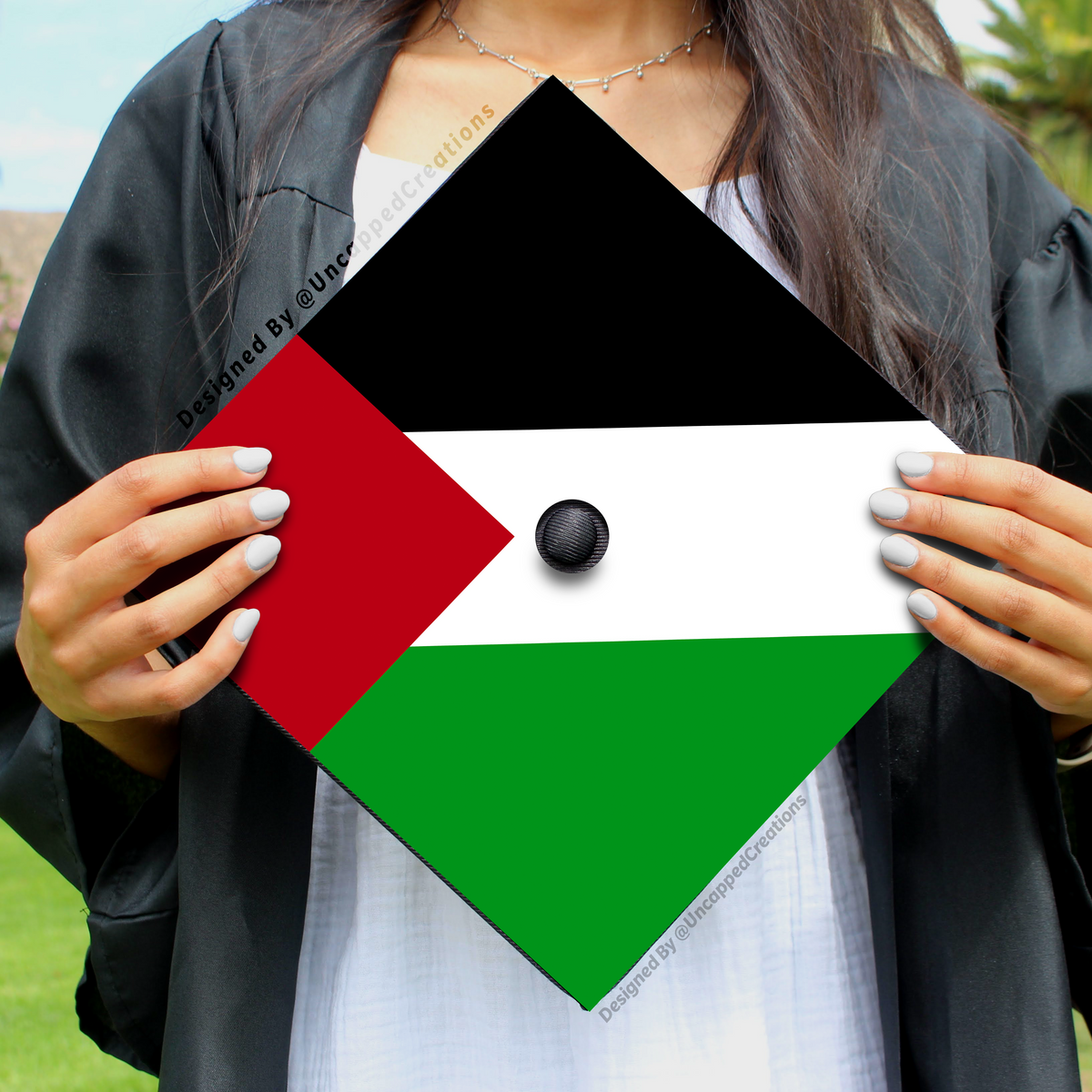 Palestinian Flag Grad Cap - PRINTED Topper – Uncapped Creations