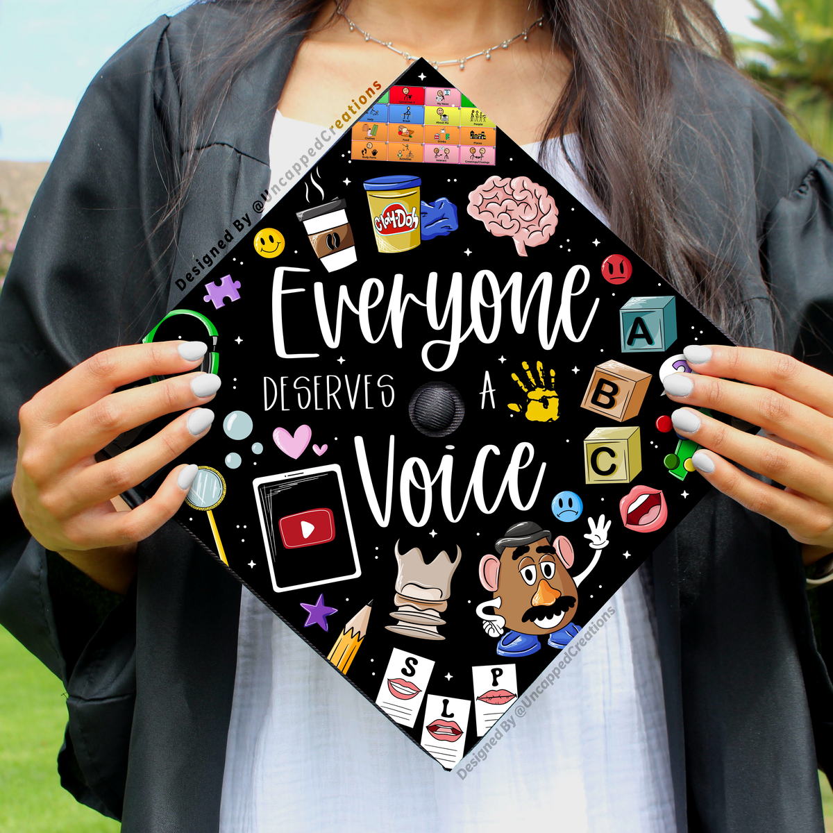 SLP Grad Cap - PRINTED Topper – Uncapped Creations