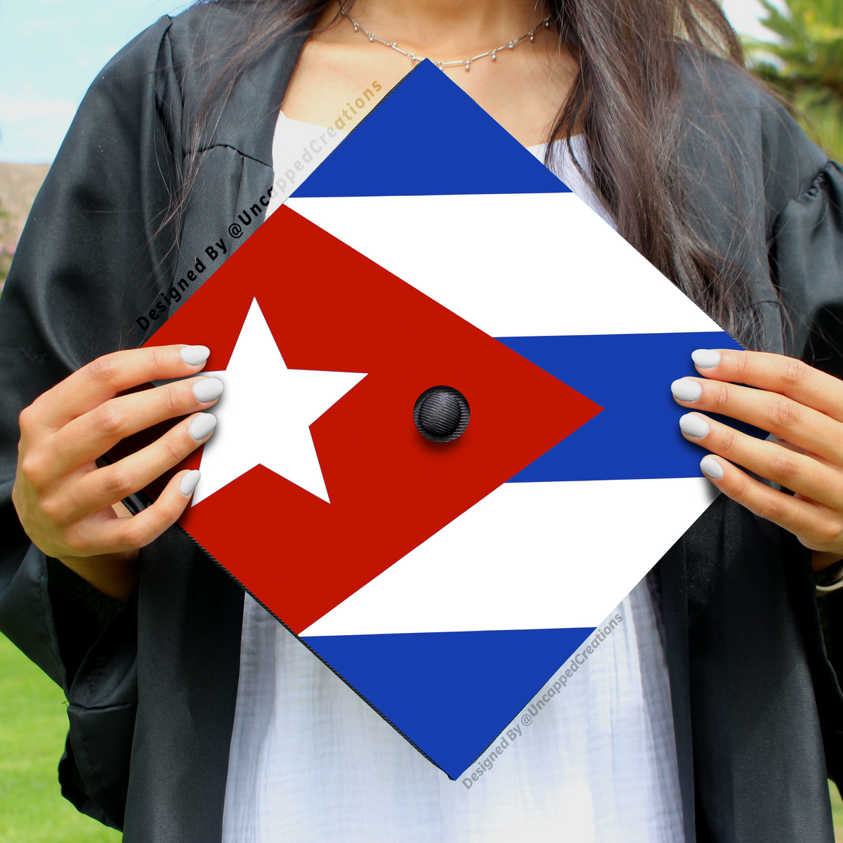 Cuban Flag Grad Cap - PRINTED Topper – Uncapped Creations