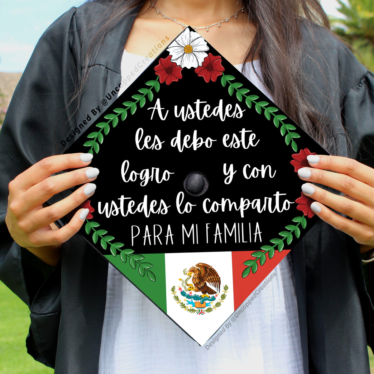 Mexican Grad Cap - PRINTED Topper – Uncapped Creations