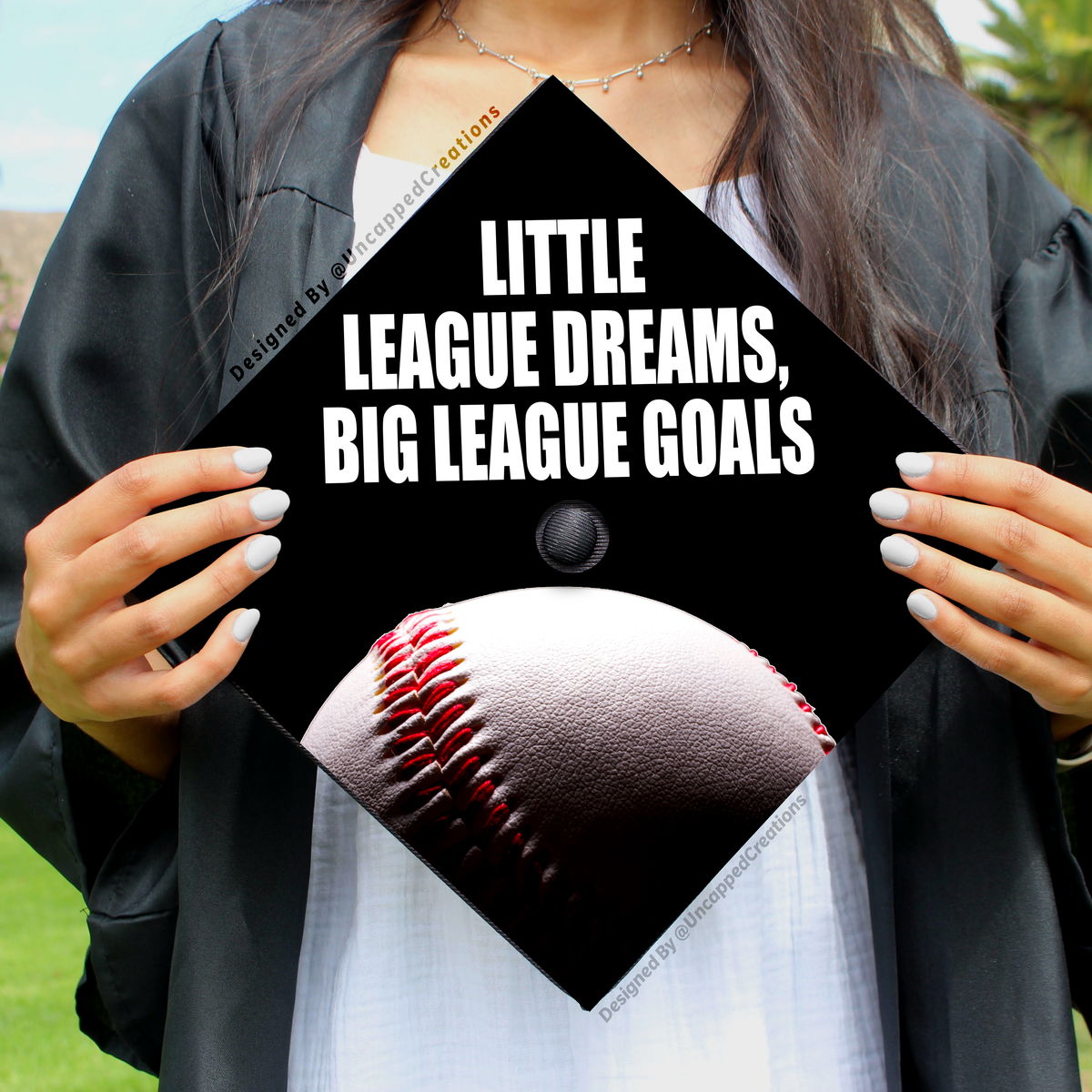 Baseball Grad Cap - PRINTED Topper – Uncapped Creations