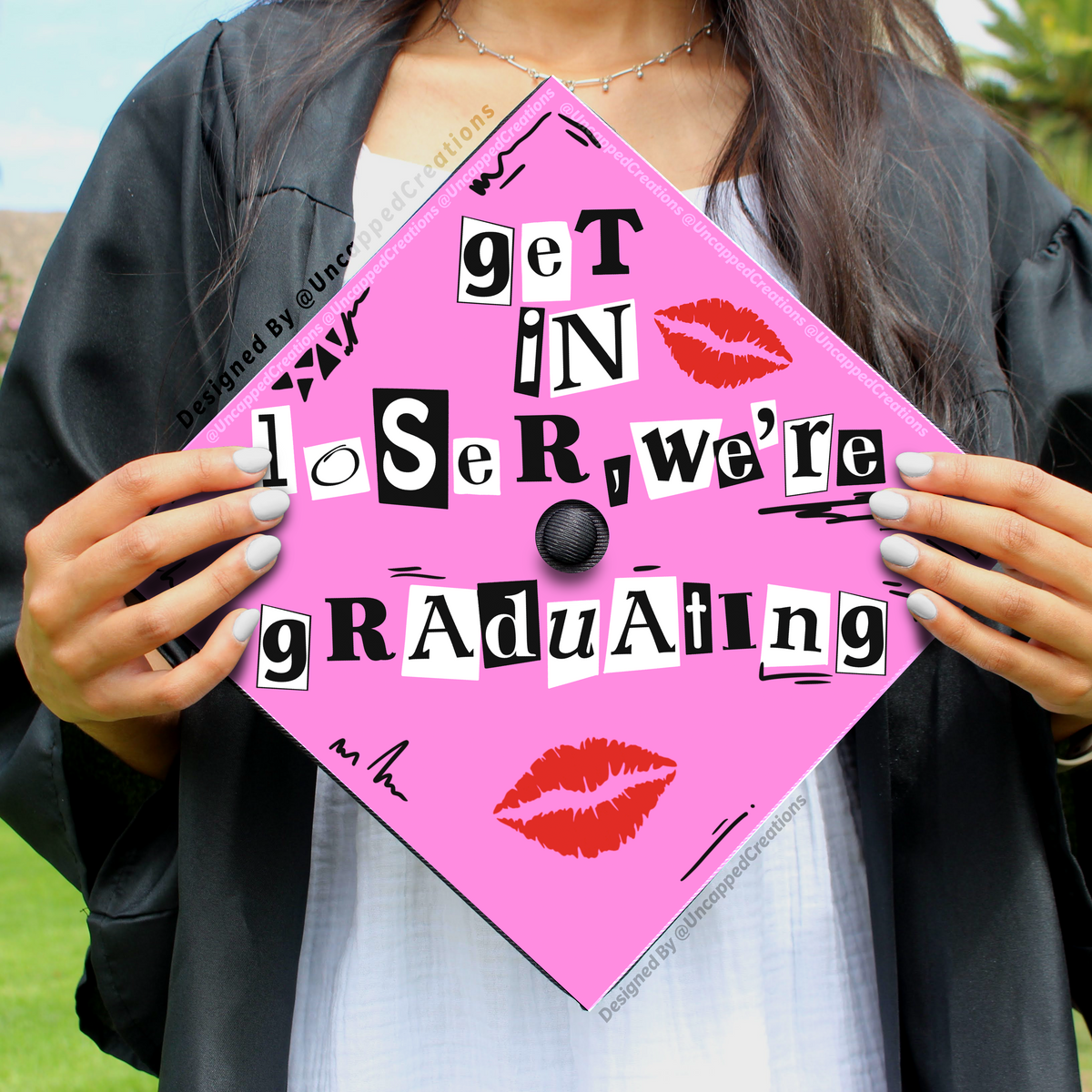 Pink Book Grad Cap - PRINTED Topper – Uncapped Creations