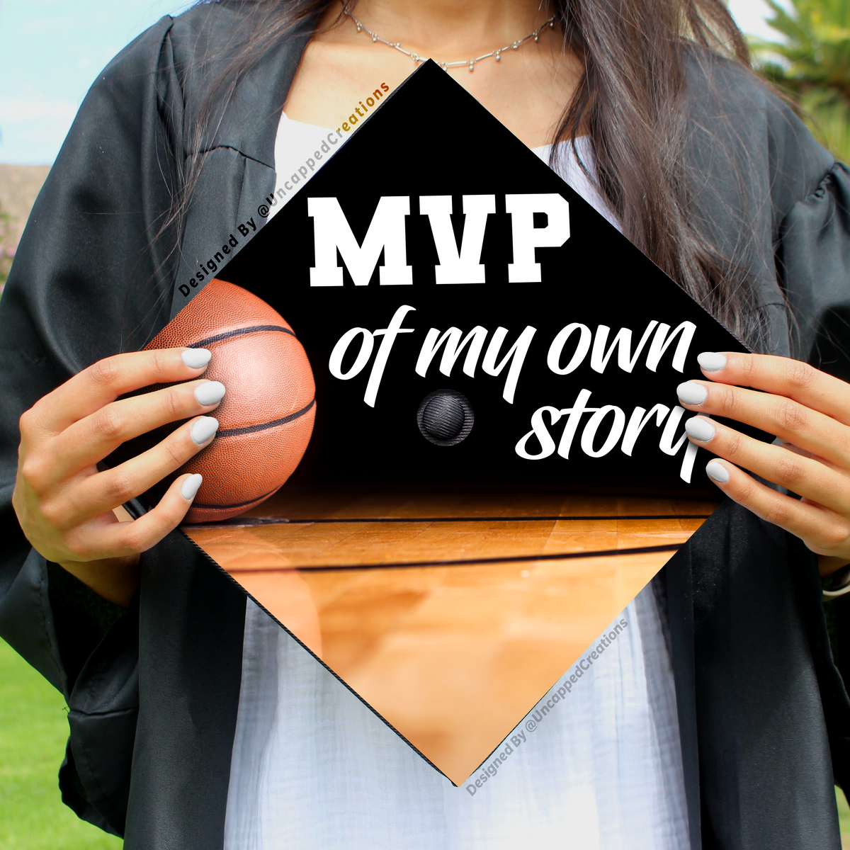 Basketball Grad Cap - PRINTED Topper – Uncapped Creations