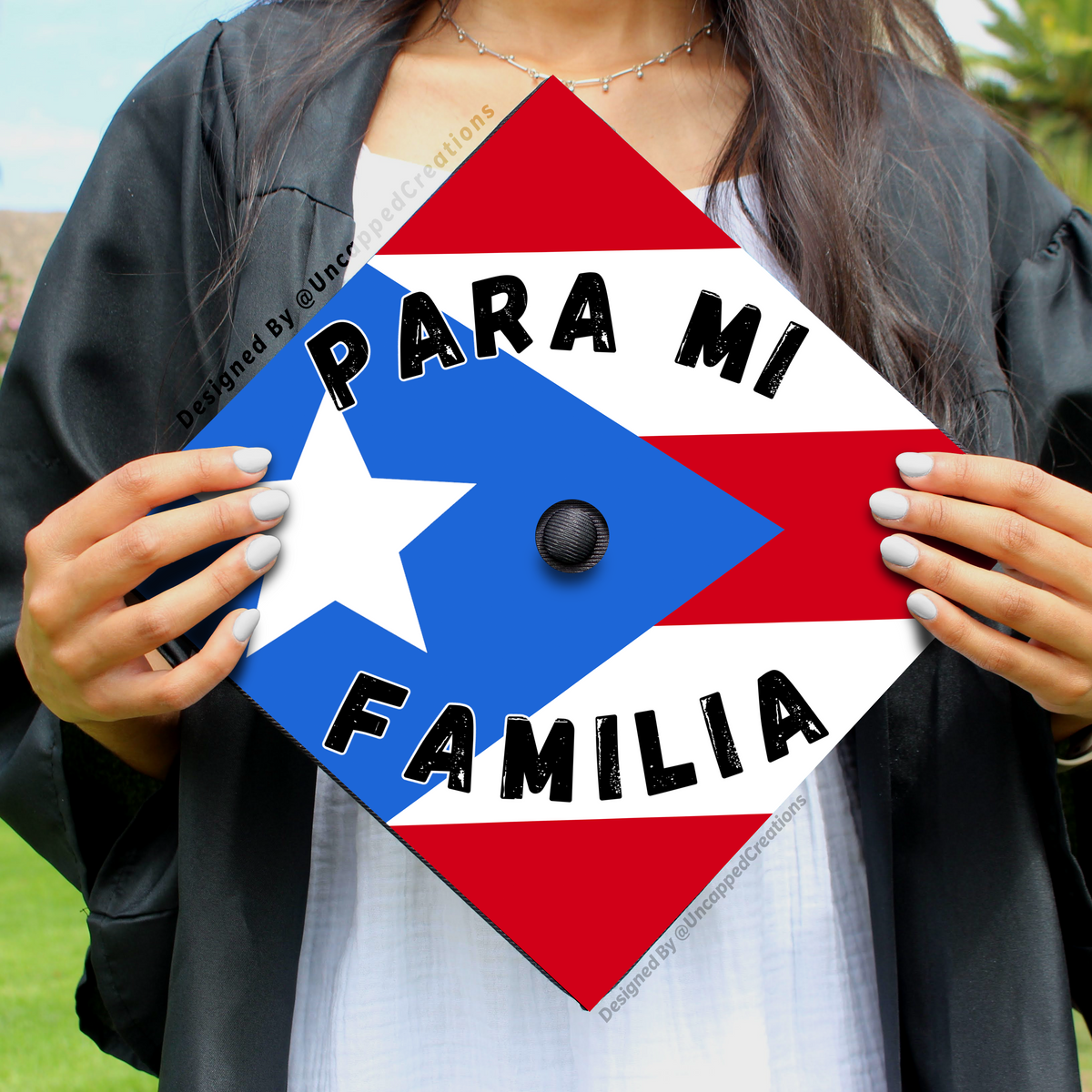 Puerto Rican Grad Cap - PRINTED Topper – Uncapped Creations