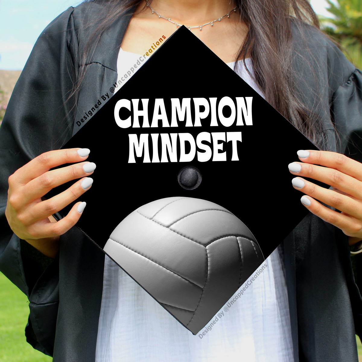 Volleyball Grad Cap - PRINTED Topper – Uncapped Creations