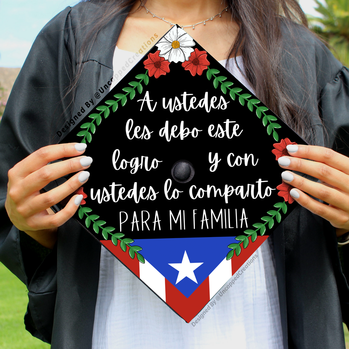 Puerto Rican Grad Cap - PRINTED Topper – Uncapped Creations