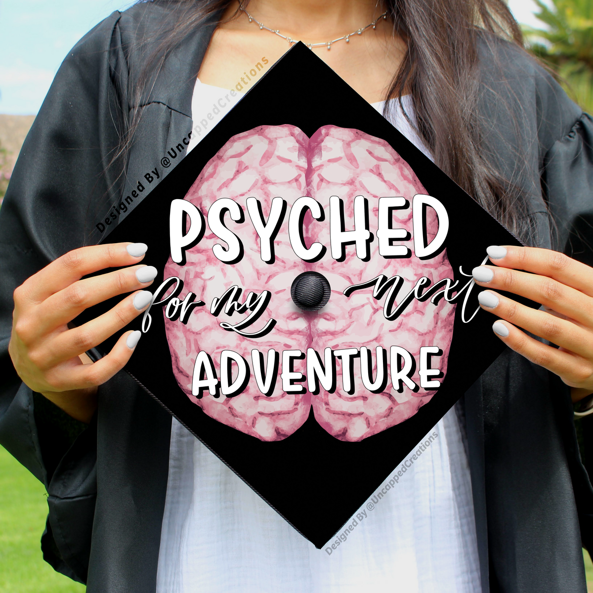 Psychology Grad Cap - PRINTED Topper – Uncapped Creations