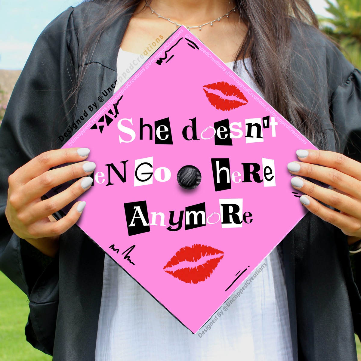 Pink Book Grad Cap - PRINTED Topper – Uncapped Creations