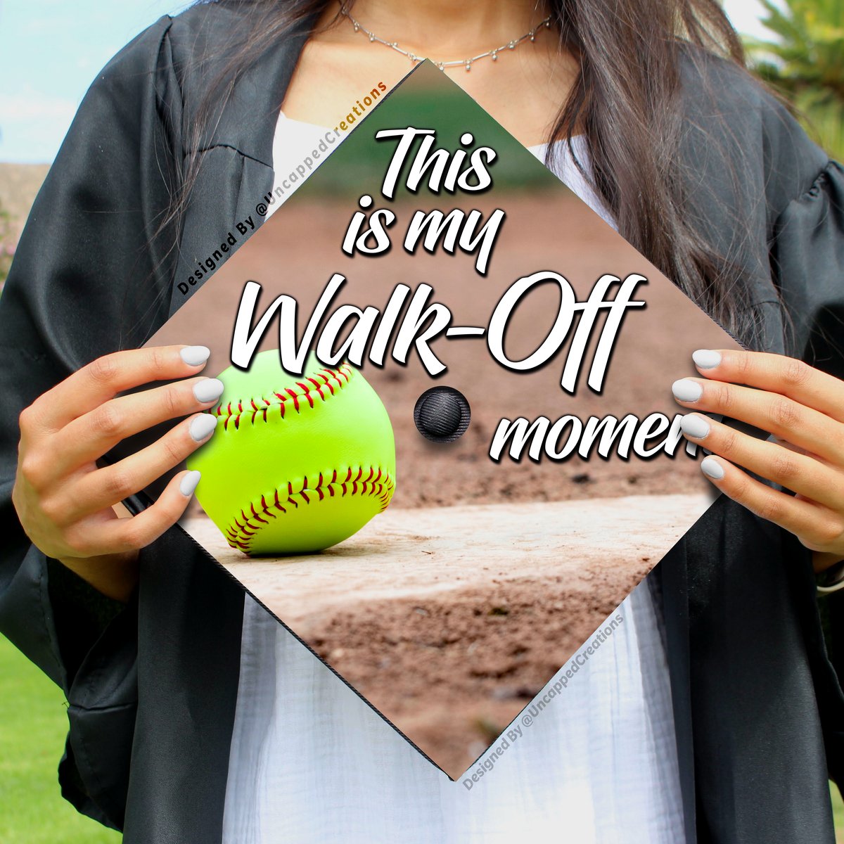 Softball Grad Cap - PRINTED Topper – Uncapped Creations