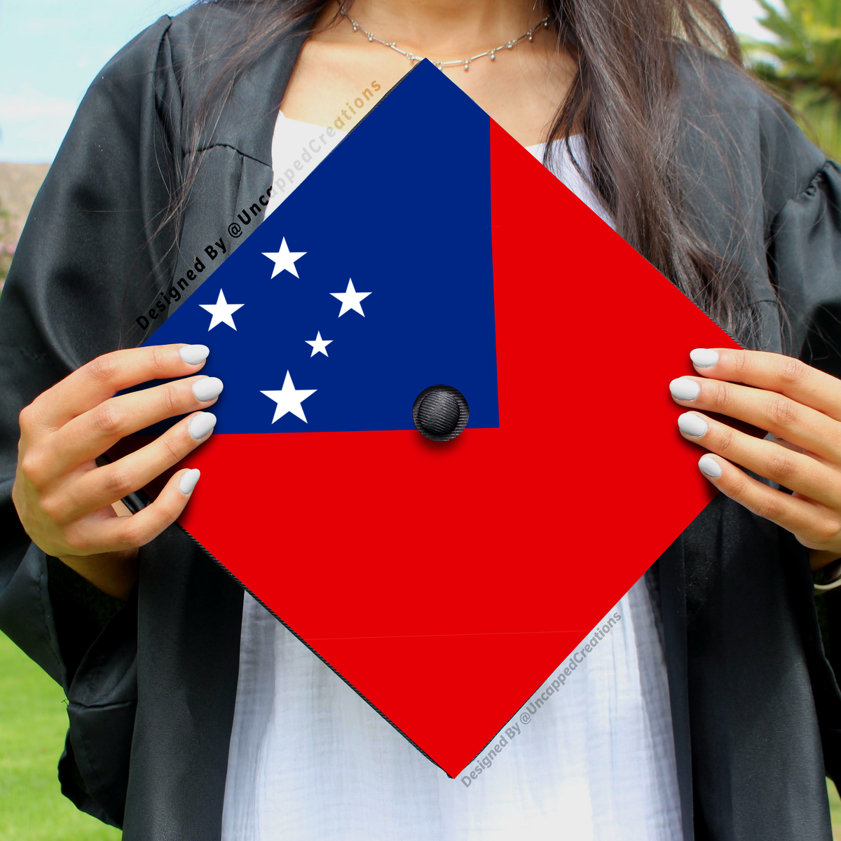 Samoa Flag Grad Cap - PRINTED Topper – Uncapped Creations