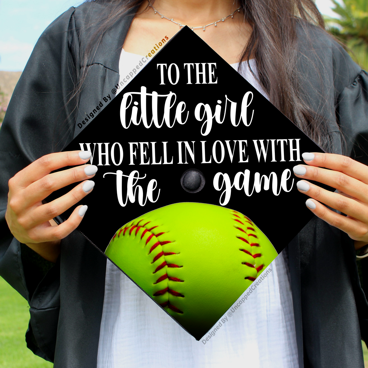 Softball Grad Cap - PRINTED Topper – Uncapped Creations