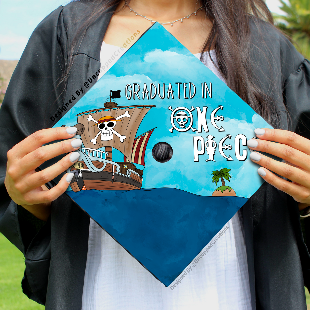 Anime Grad Cap - PRINTED Topper – Uncapped Creations