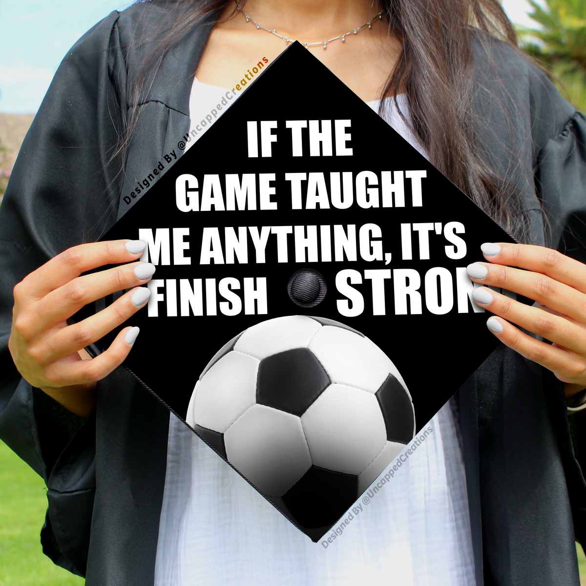 Soccer Grad Cap - PRINTED Topper – Uncapped Creations