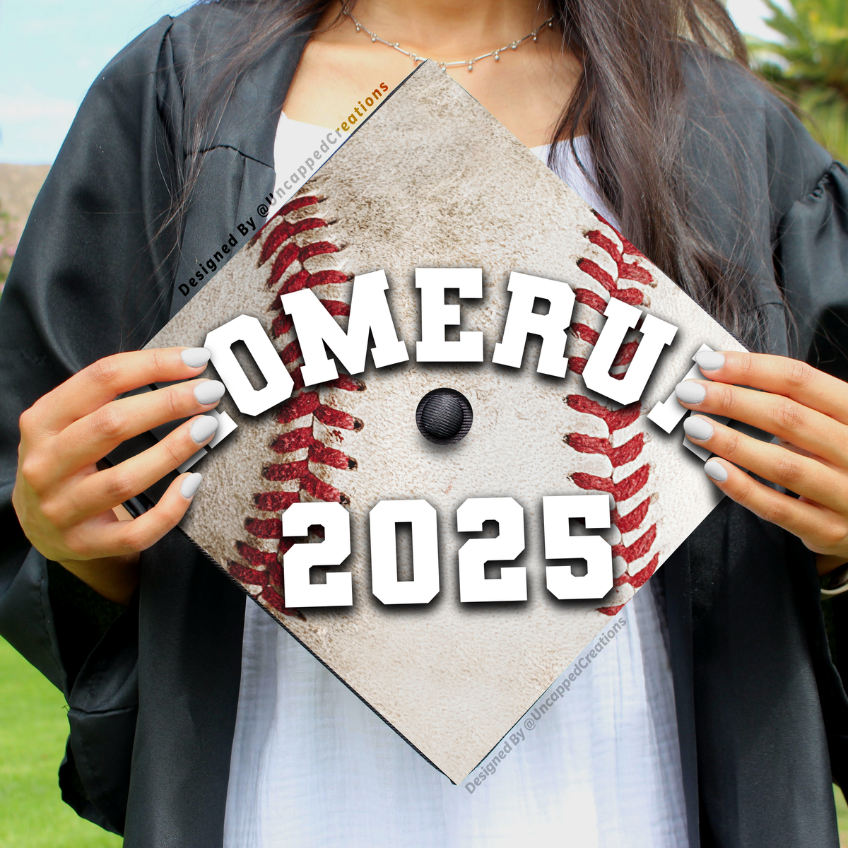 Baseball Grad Cap - PRINTED Topper – Uncapped Creations