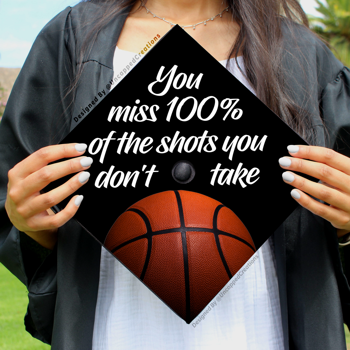 Basketball Grad Cap - PRINTED Topper – Uncapped Creations