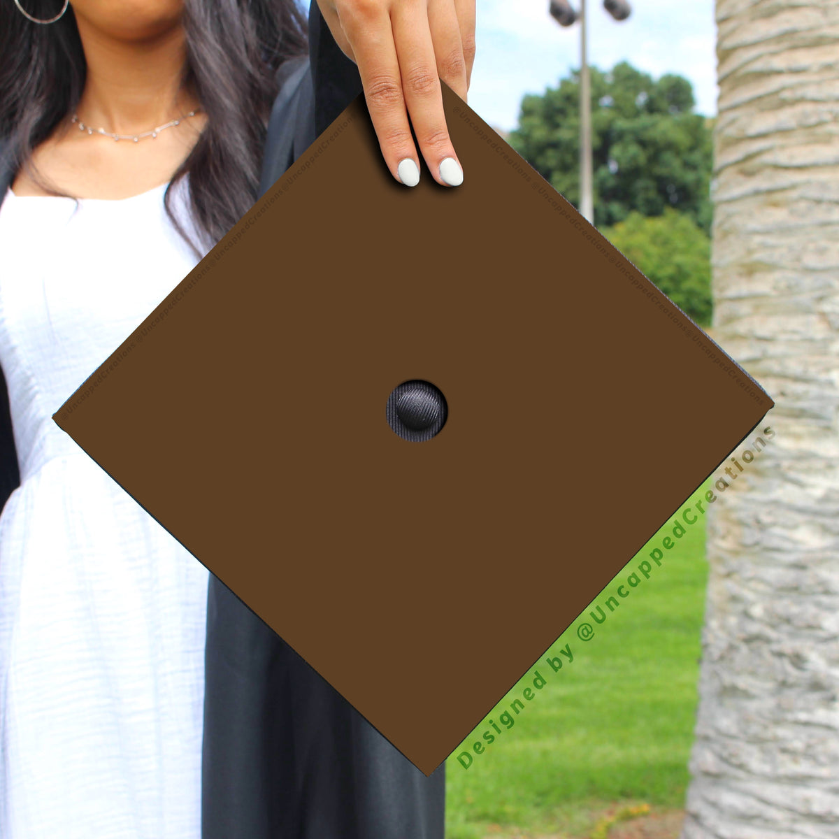 BROWN Grad Cap Topper – Uncapped Creations
