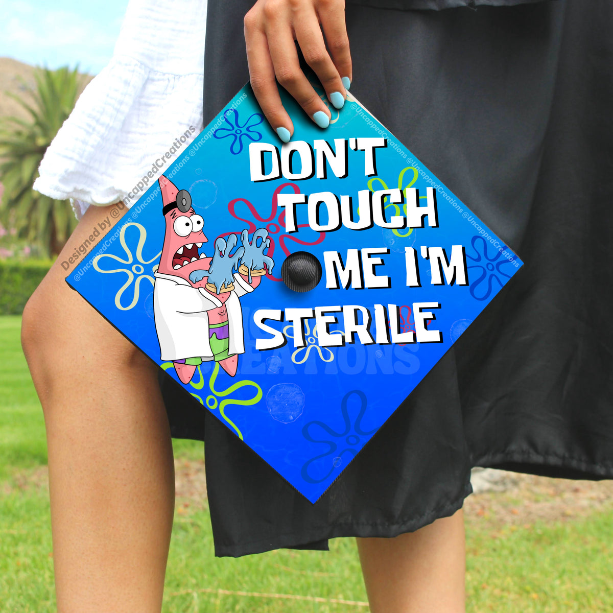 Dr Patrick Grad Cap - PRINTED Topper – Uncapped Creations