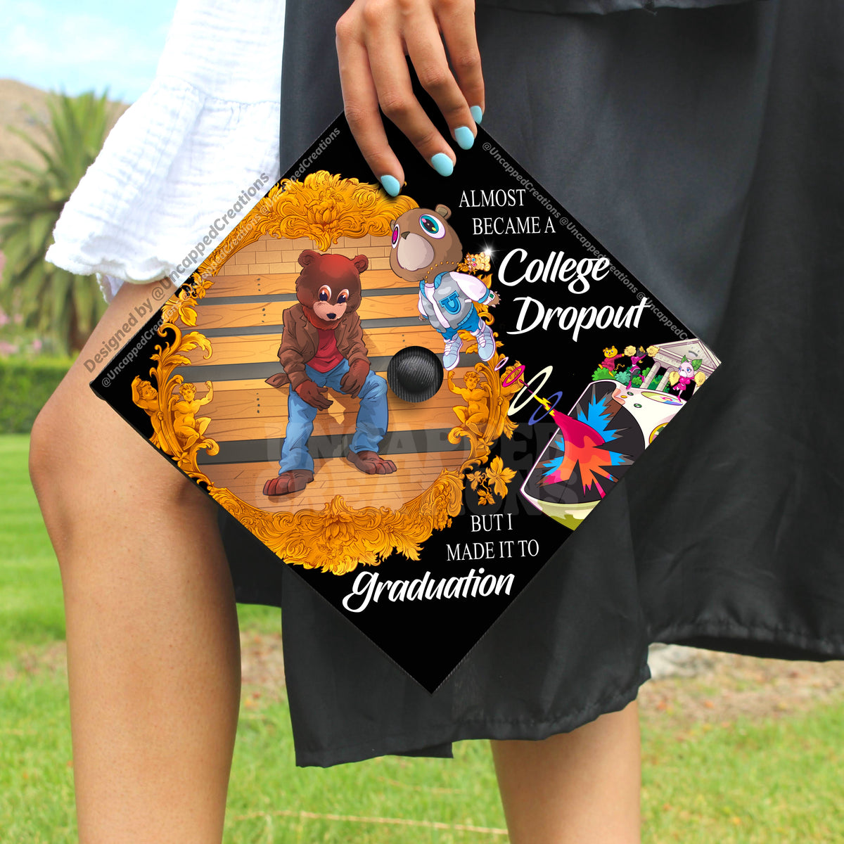 Rapper Grad Cap - PRINTED Topper – Uncapped Creations