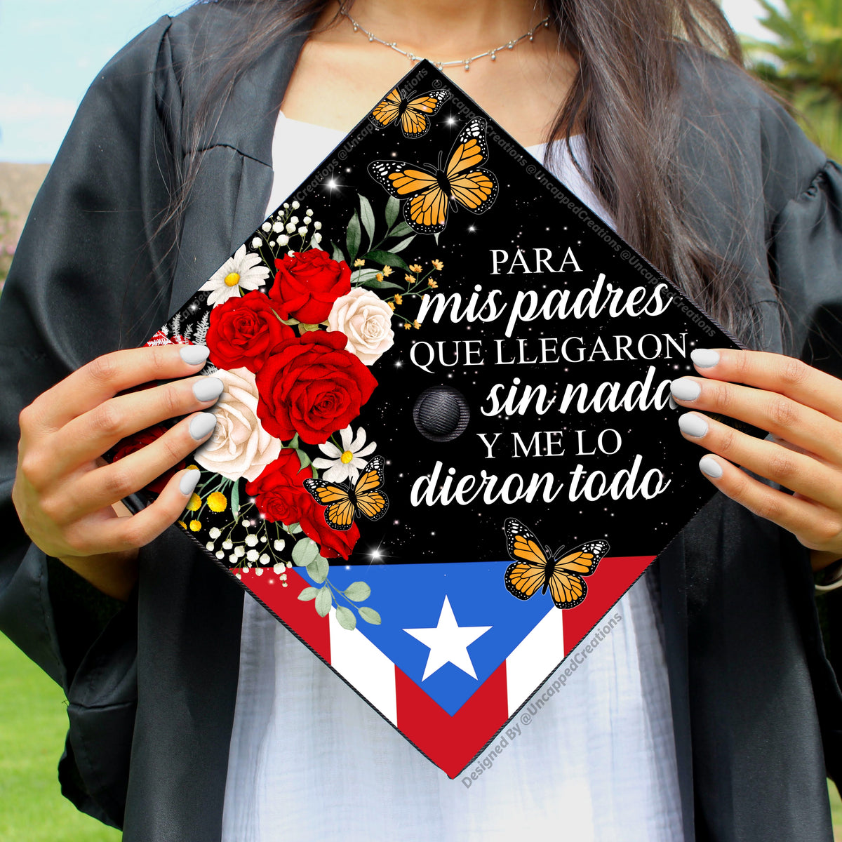 Puerto Rican Grad Cap - PRINTED Topper – Uncapped Creations