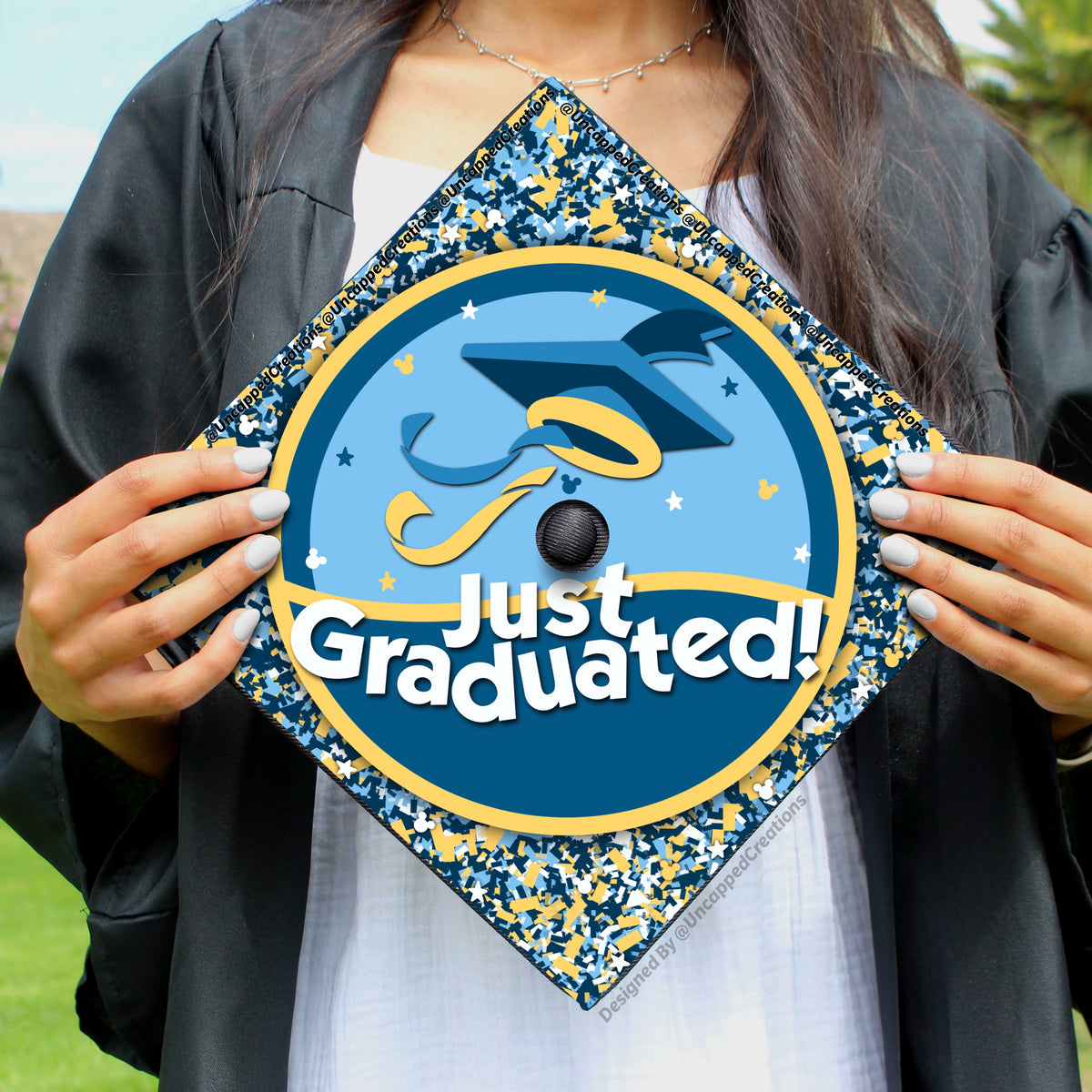 Magic Button Grad Cap - PRINTED Topper – Uncapped Creations