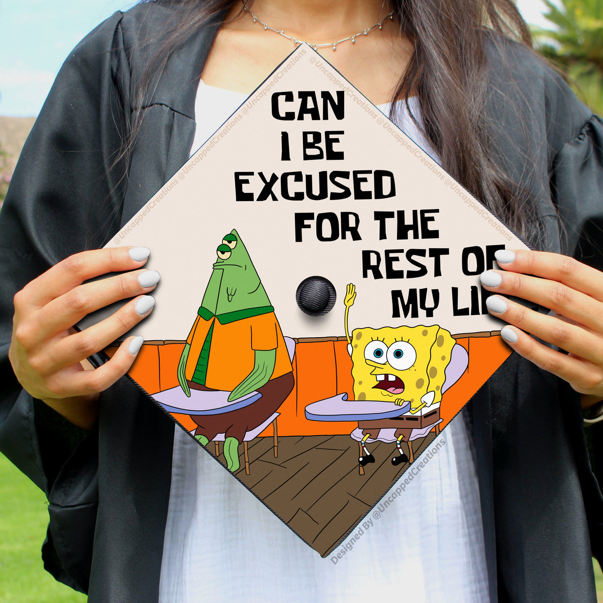 Sponge Grad Cap - PRINTED Topper – Uncapped Creations