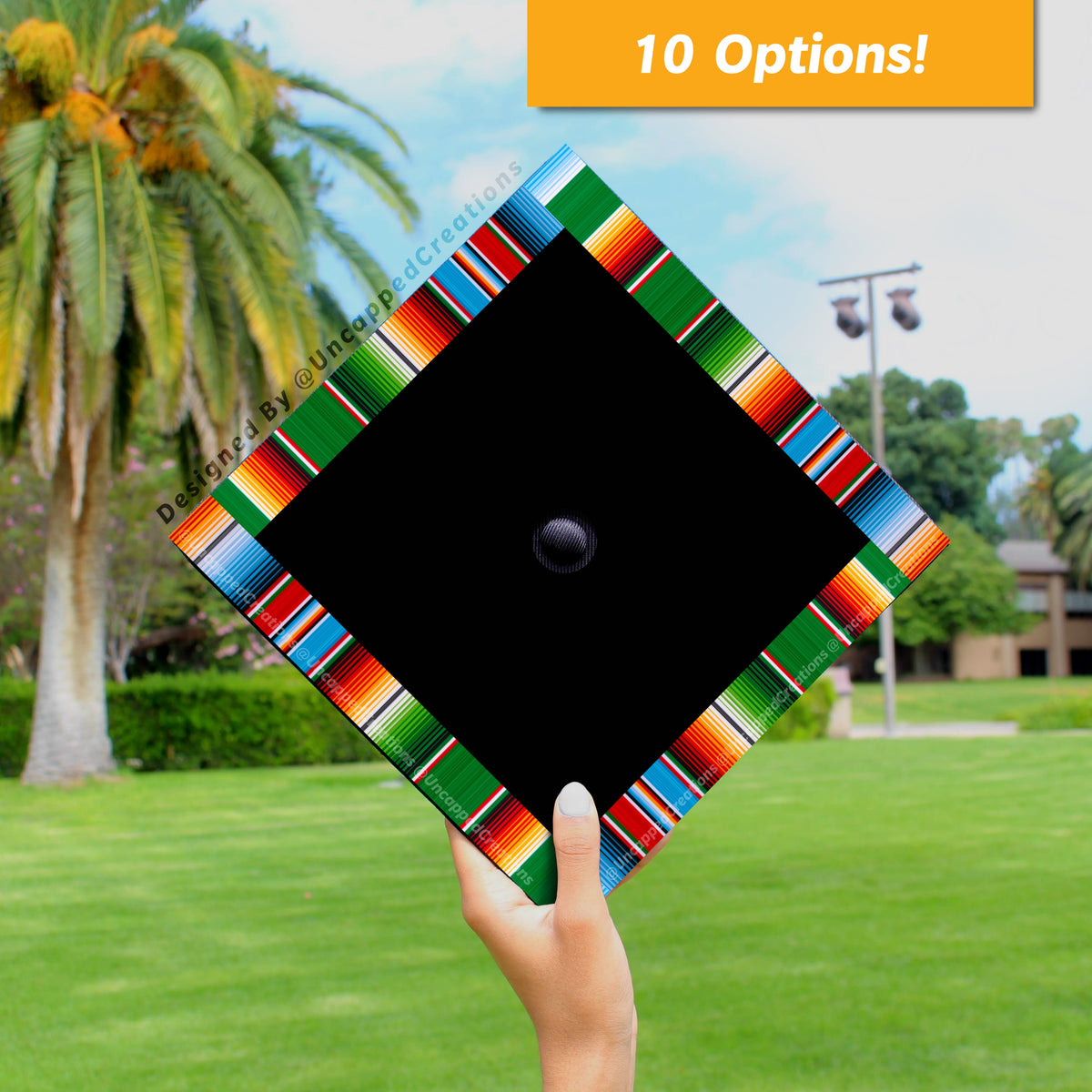 Sarape Border Grad Cap - PRINTED Topper – Uncapped Creations