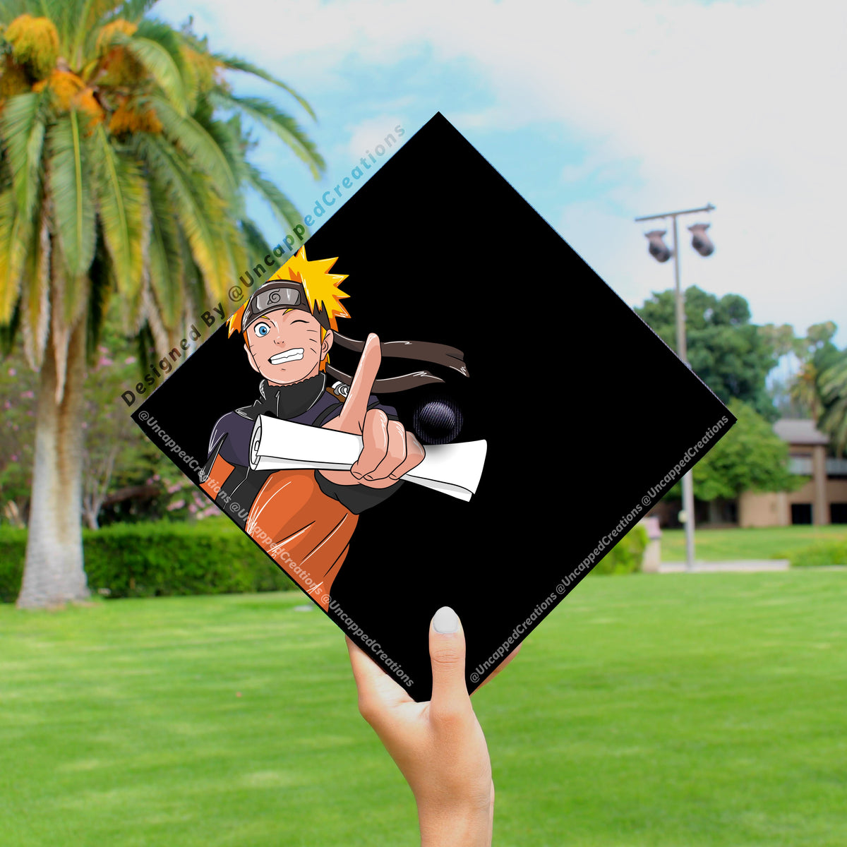 Anime Grad Cap - PRINTED Topper – Uncapped Creations