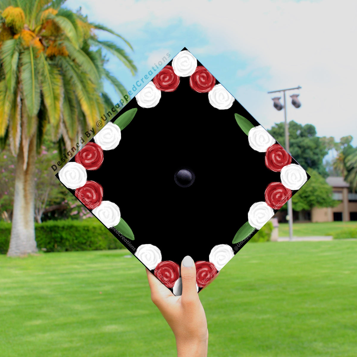 Rose Grad Cap - PRINTED Topper – Uncapped Creations