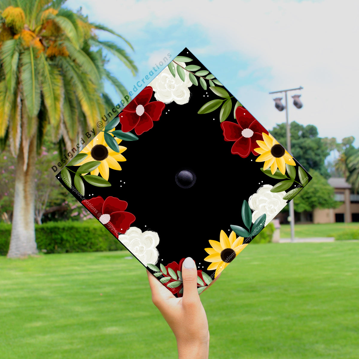 Sunflower Grad Cap - PRINTED Topper – Uncapped Creations