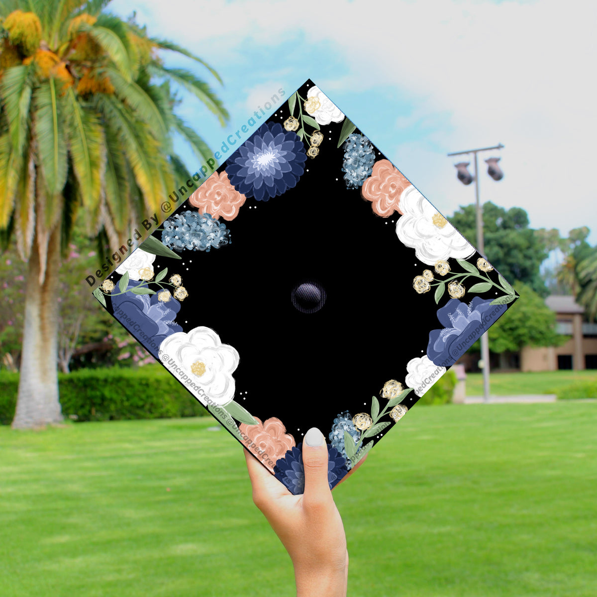 Flower Grad Cap - PRINTED Topper – Uncapped Creations