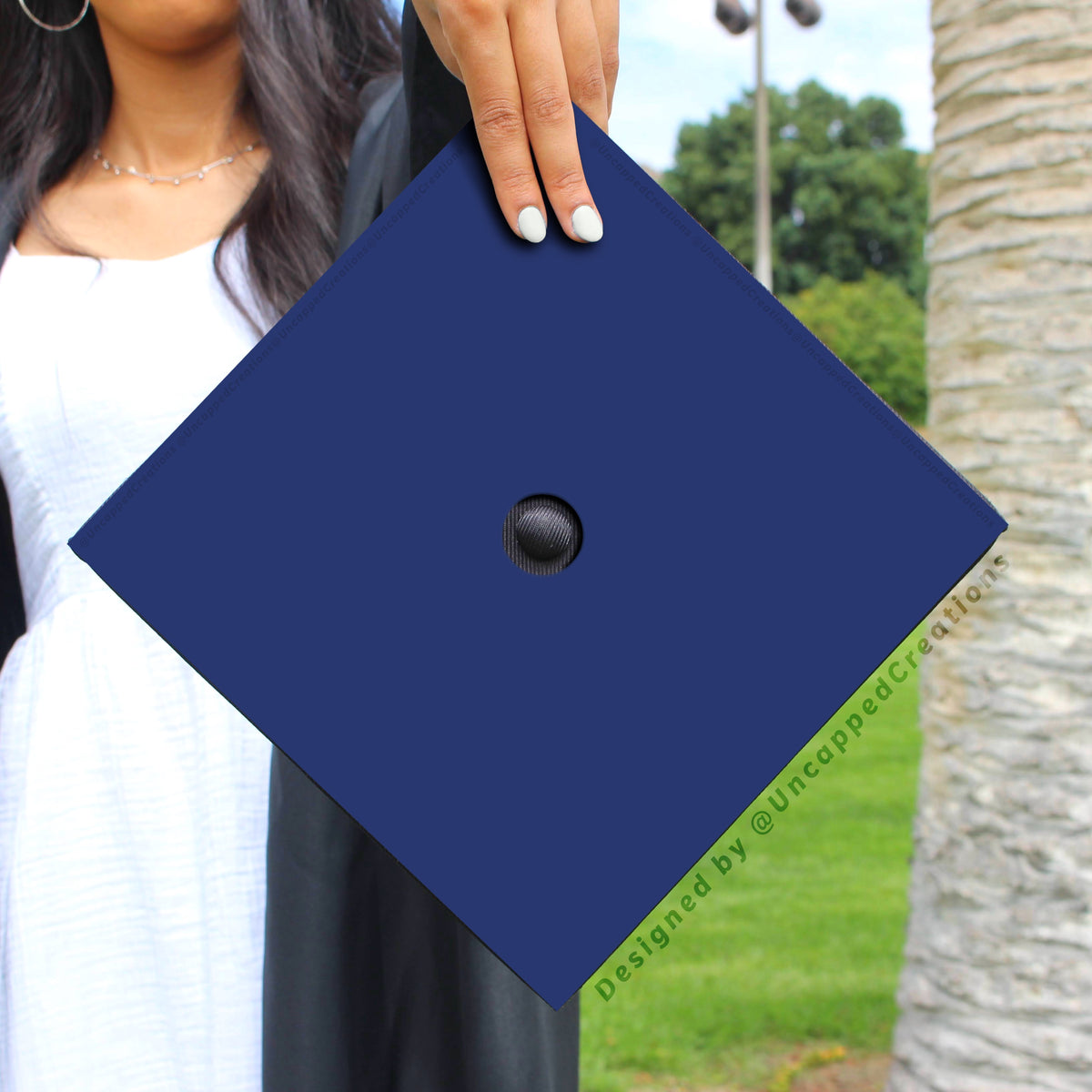NAVY Grad Cap Topper – Uncapped Creations