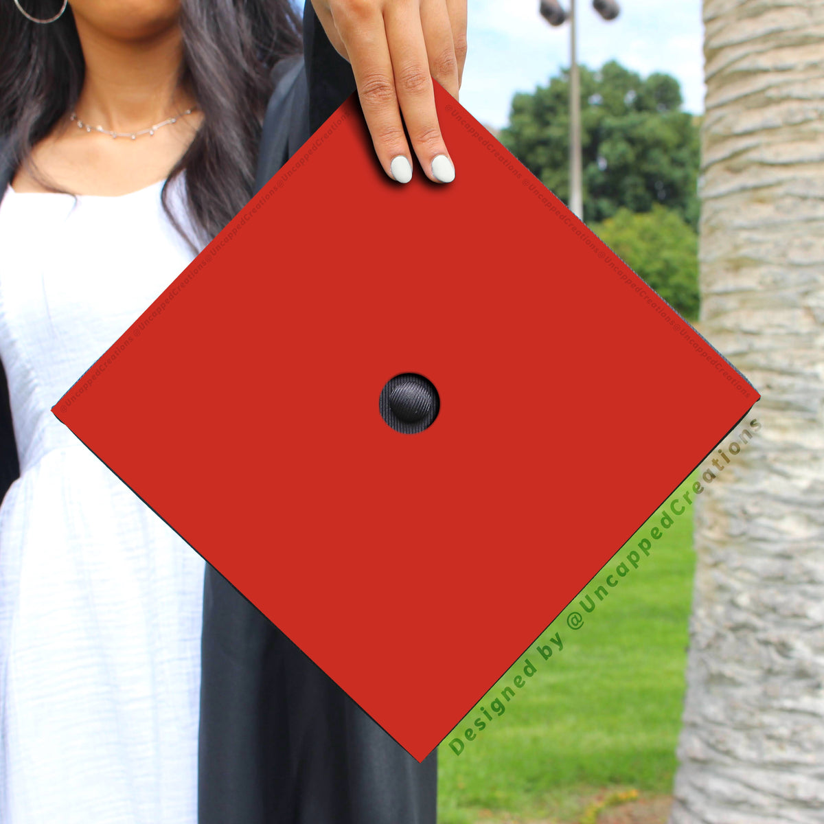 RED Grad Cap Topper – Uncapped Creations